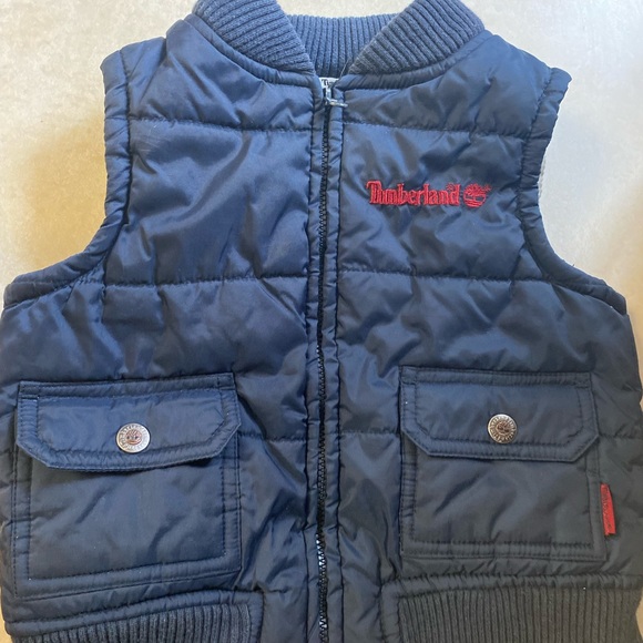 Timberland | Shirts & Tops | Baby Navy Blue And Red Timberland Bubble ...